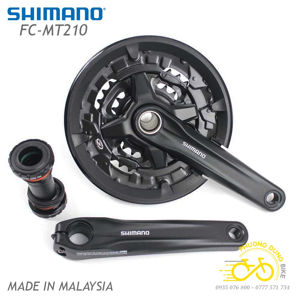 Đùi đĩa (Giò dĩa) rỗng xe đạp 3 Tầng MTB SHIMANO FC MT210 22-30-40T ...