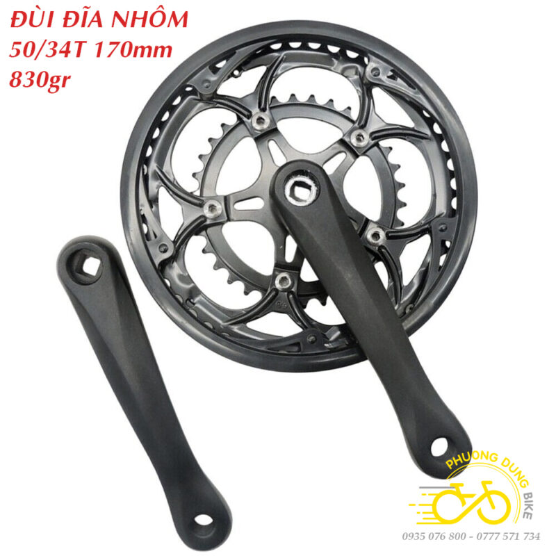 Đùi dĩa (Giò dĩa) nhôm xe đạp 2 Tầng 34-50T (Nhựa chắn xích) | Xe đạp ...